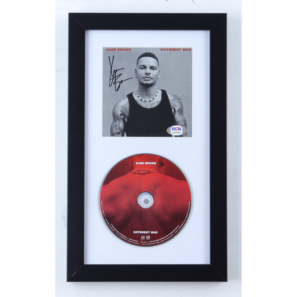 Kane Brown Signed Custom Framed "Different Man" CD Insert Display With ...