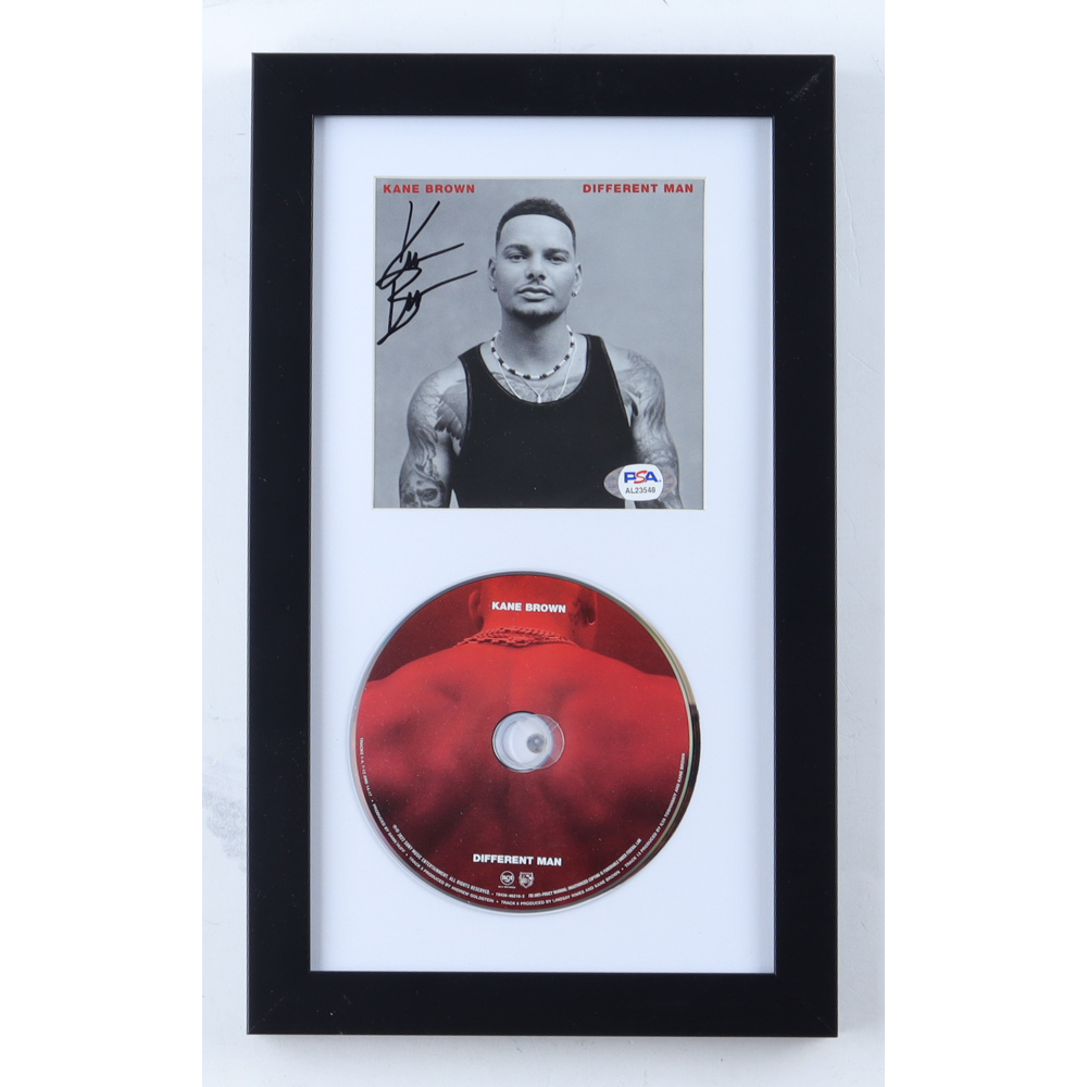 Kane Brown Signed Custom Framed "Different Man" CD Insert Display With ...