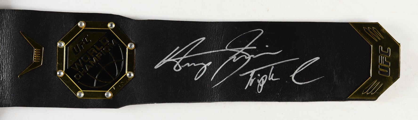 Henry Cejudo Signed Full-Size UFC World Champion Belt Inscribed "Triple ...