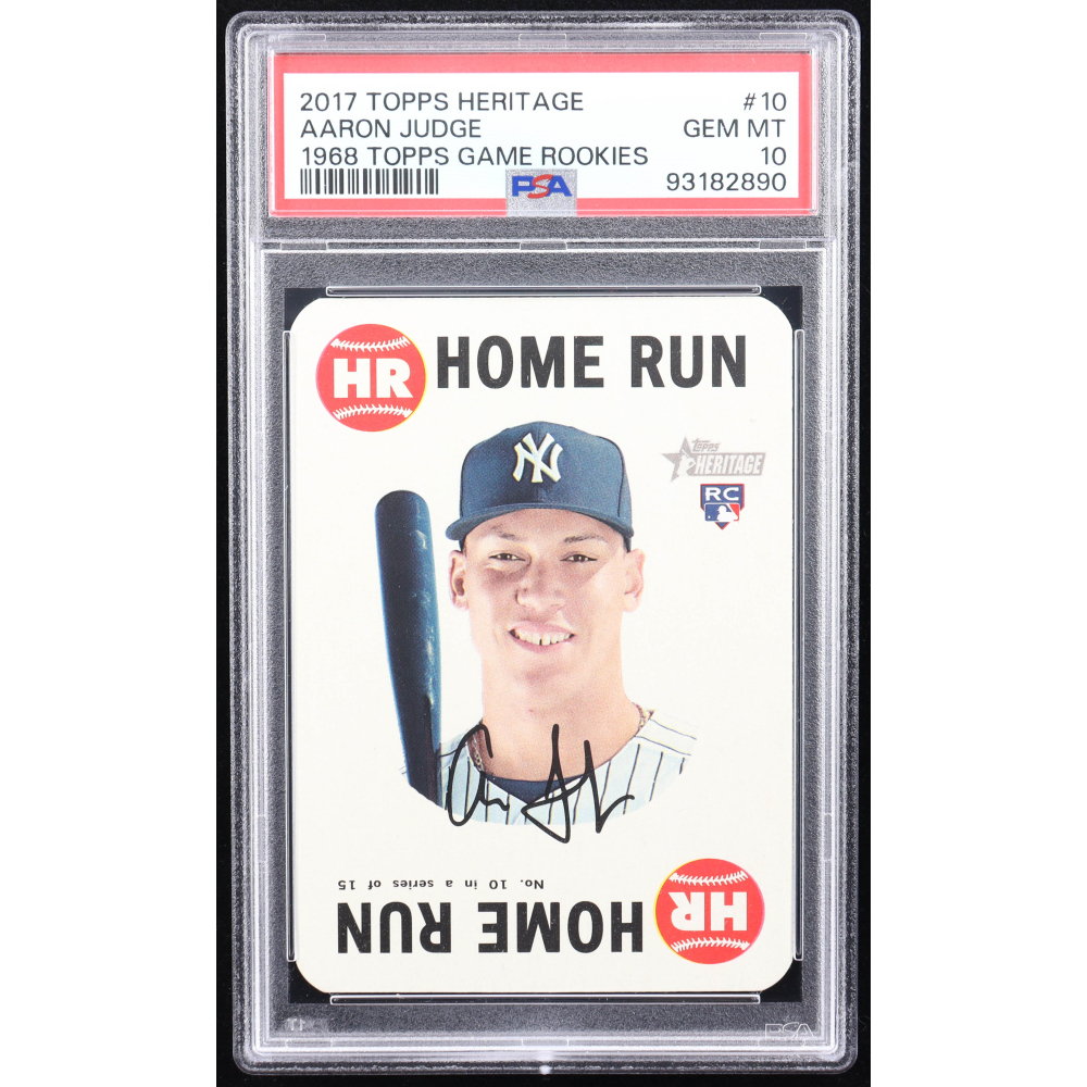 Aaron Judge 2017 Topps Heritage 1968 Topps Game Rookies #10 RC (PSA 10 ...