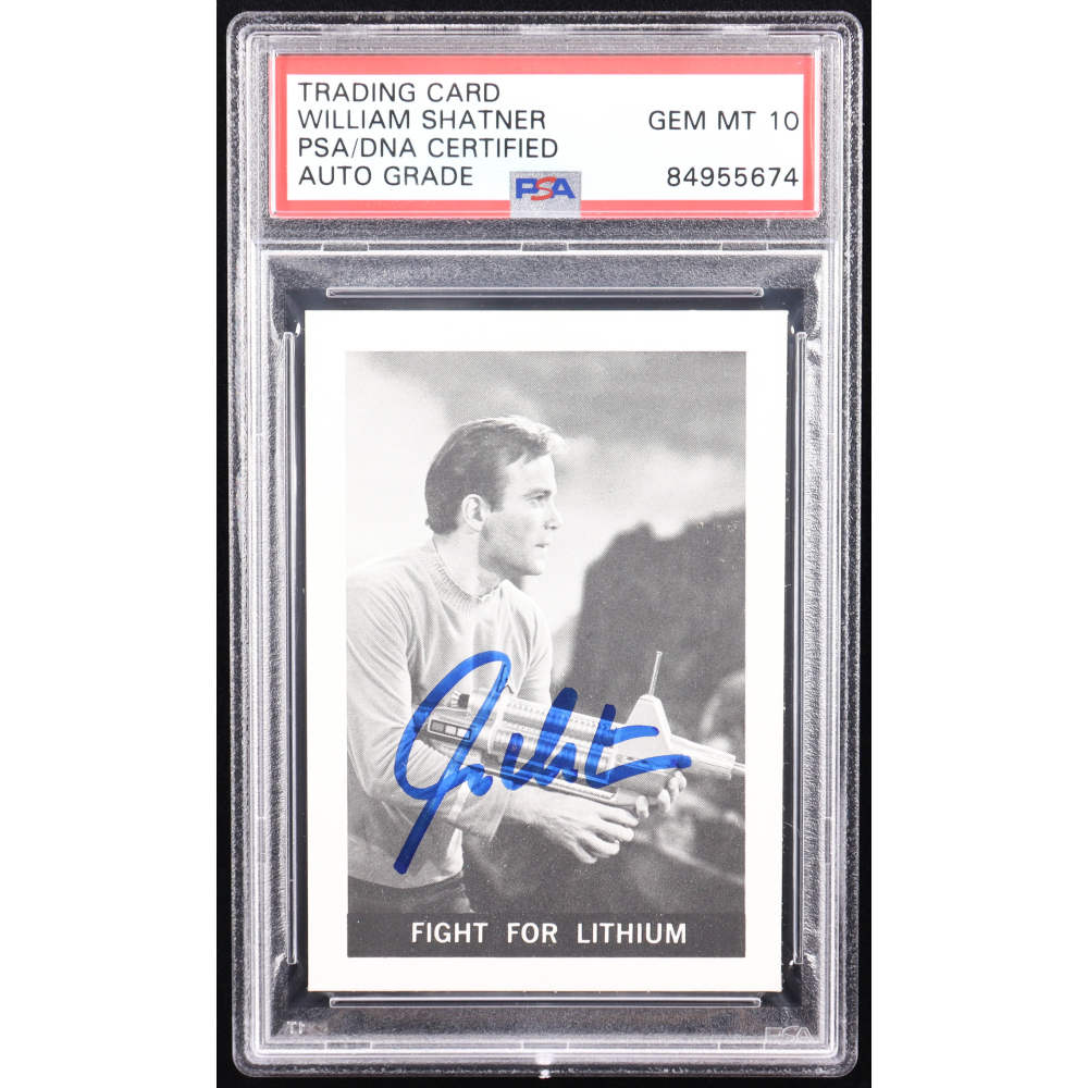 William Shatner Signed 1967 Leaf Star Trek #33 / Fight for Lithium (PSA ...