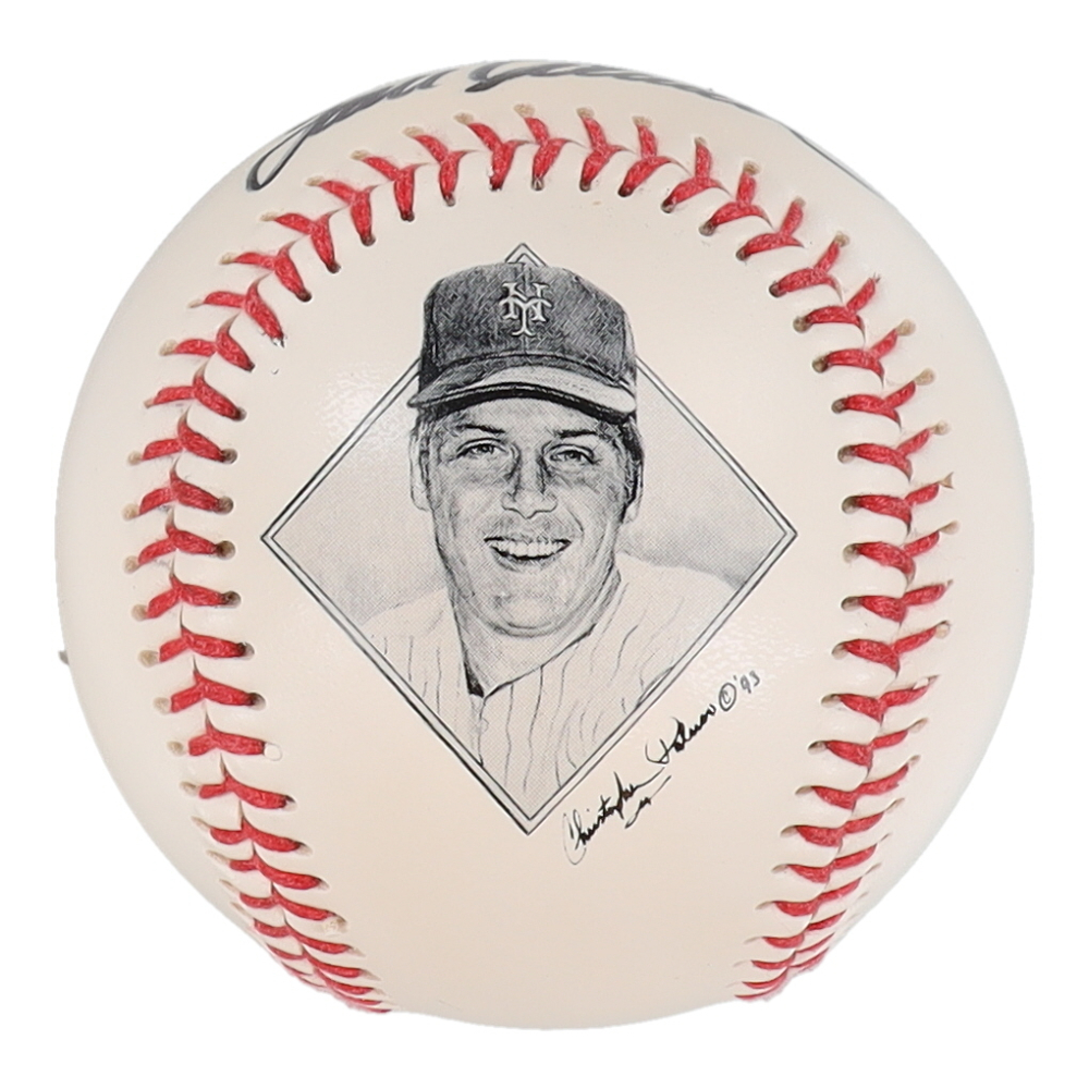 Tom Seaver Signed 1993 Fotoball Career Stat Baseball (JSA) | Pristine ...