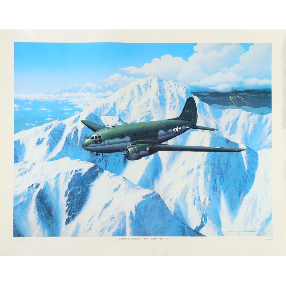 Clifford Barraclouth & Kenneth Keisel Signed Stan Stokes "C-46 Flying ...