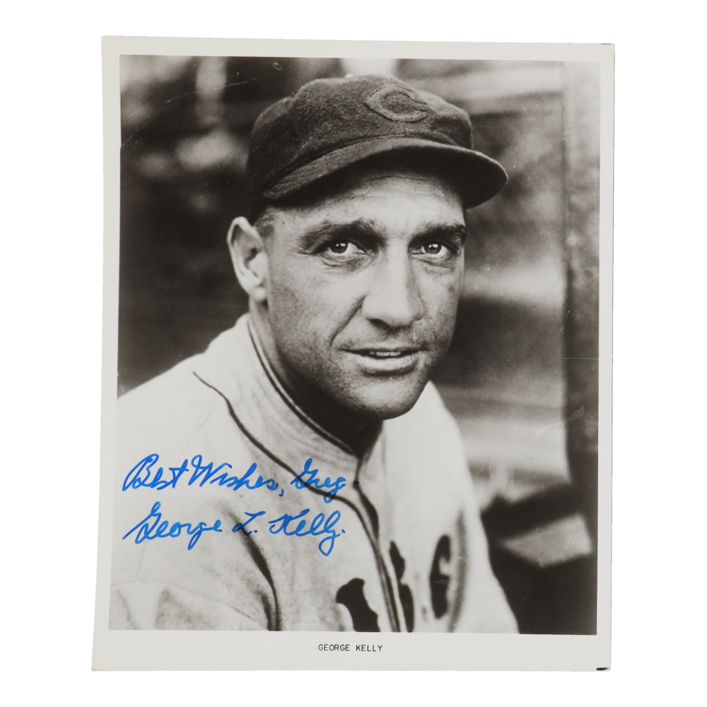 George Kelly Signed Giants 8x10 Photo Inscribed "Best Wishes" (JSA ...