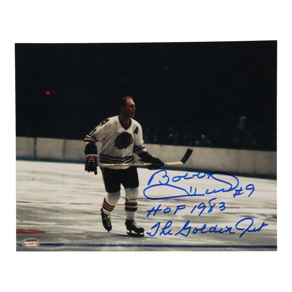 Bobby Hull Signed Blackhawks 8x10 Photo Inscribed "HOF 1983" & "The ...
