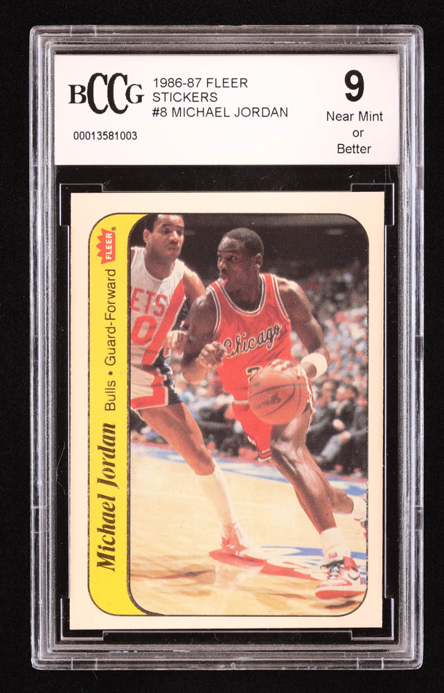 Michael Jordan 1986-87 Fleer Stickers #8 RC (BCCG 9) | Pristine Auction