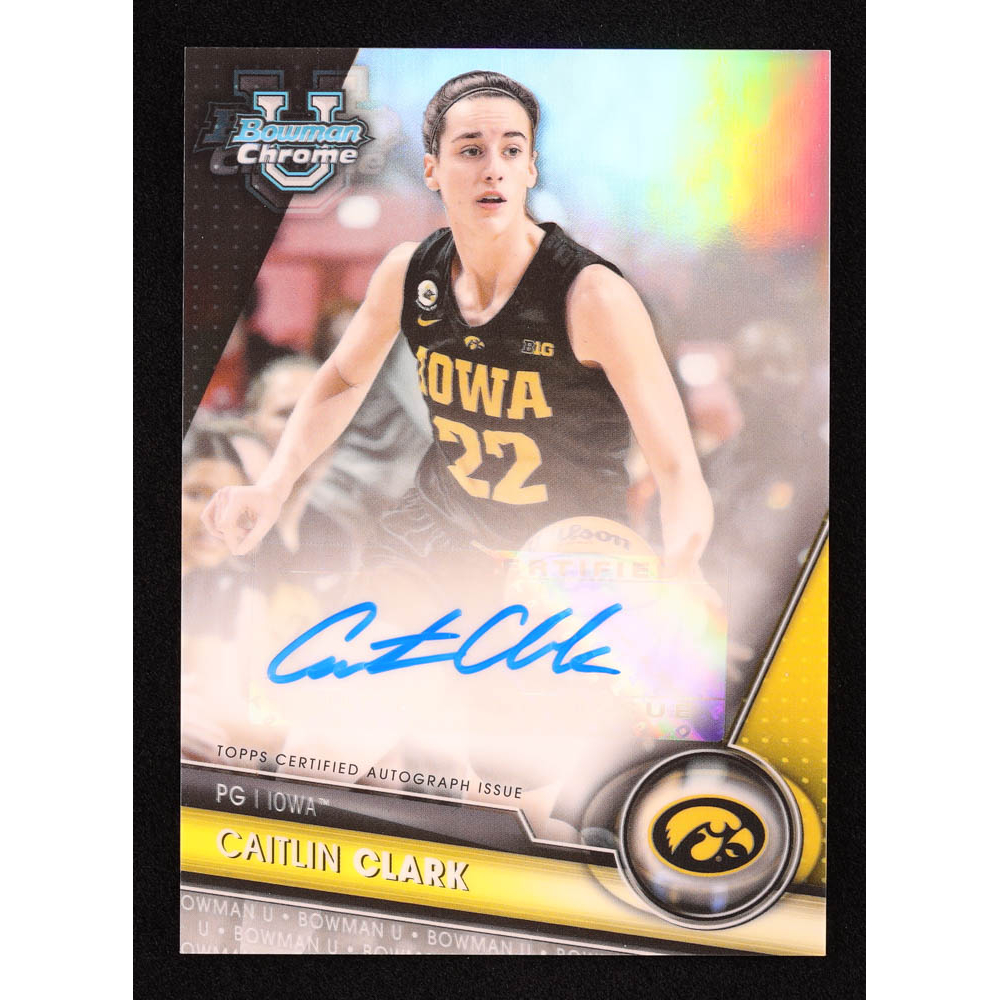Caitlin Clark 2023 Bowman Chrome University Prospect Autographs ...