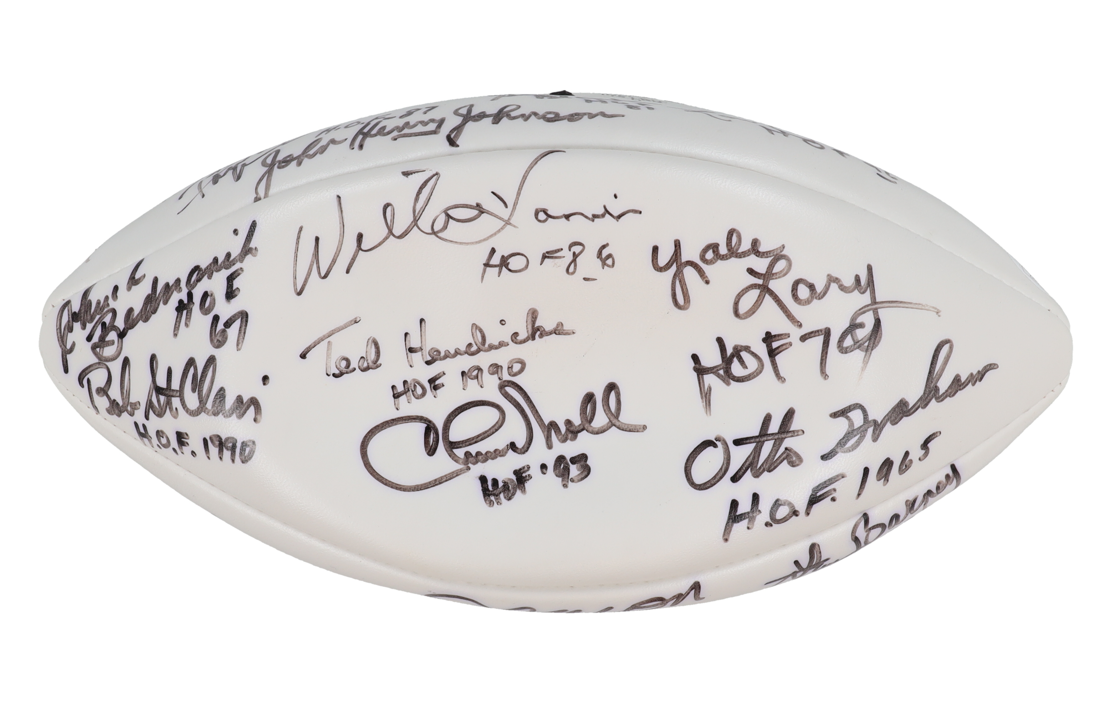 Hall of Famers Football Signed by (19) with Marion Motley, Dub Jones ...