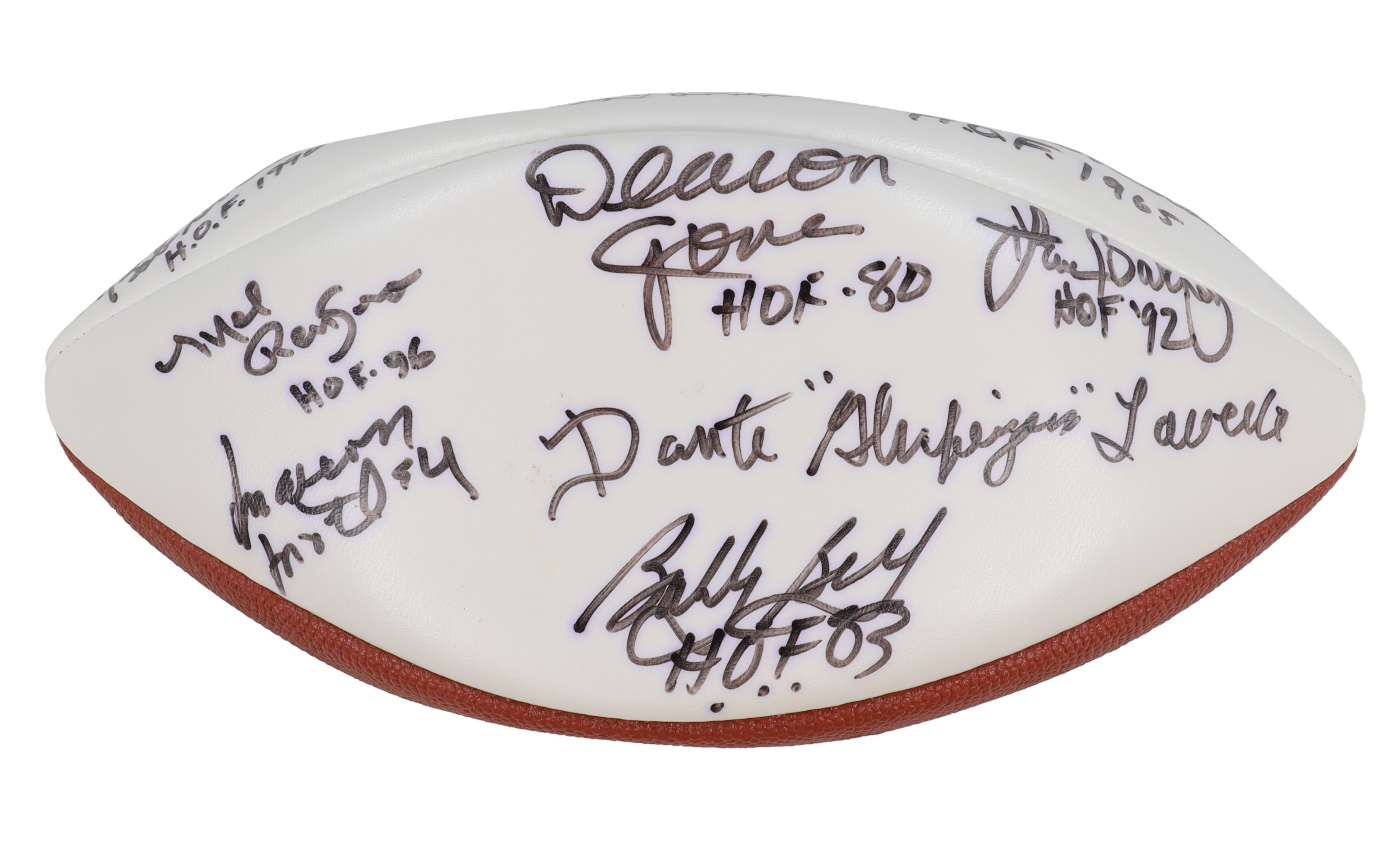Hall of Famers Football Signed by (19) with Marion Motley, Dub Jones ...
