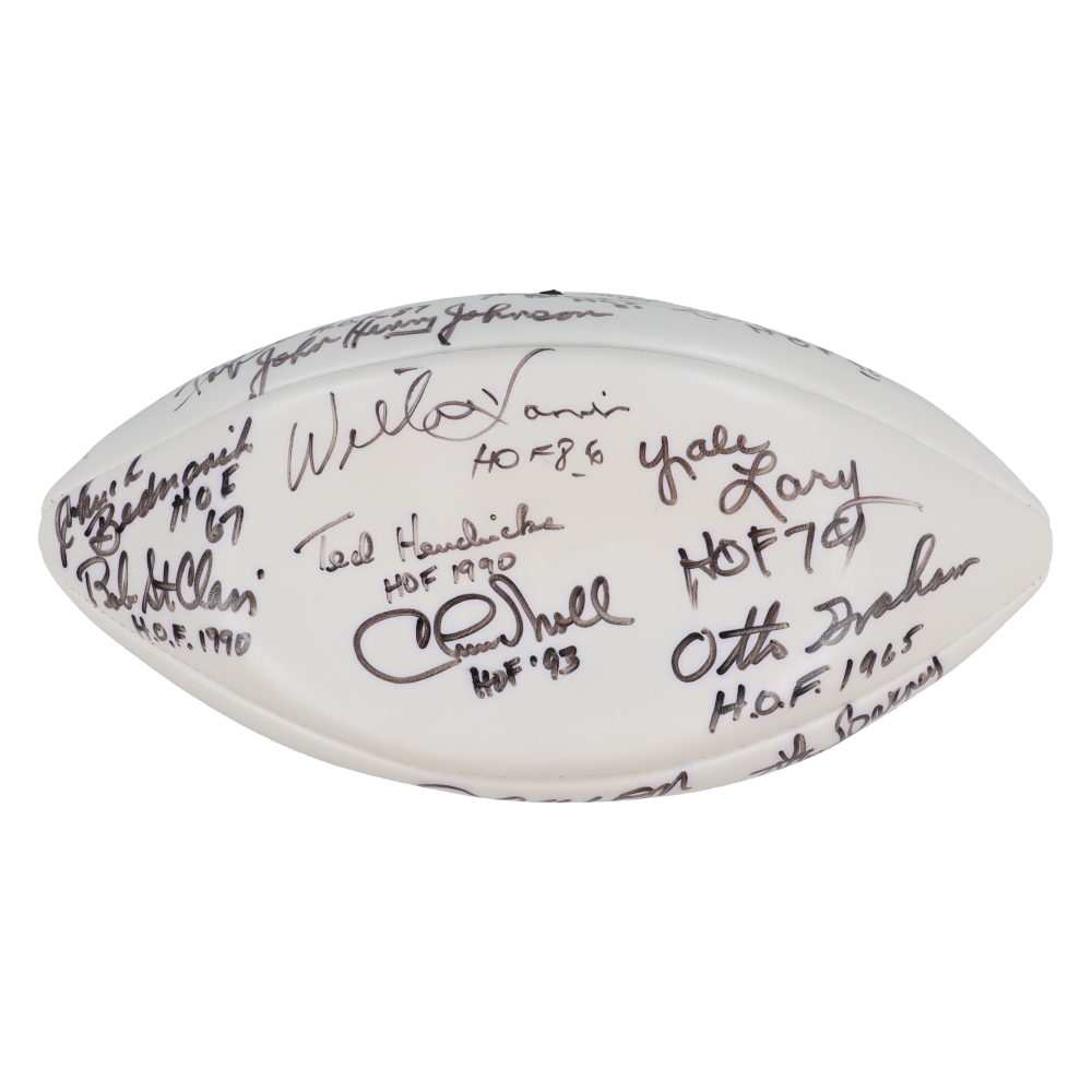 Hall of Famers Football Signed by (19) with Marion Motley, Dub Jones ...