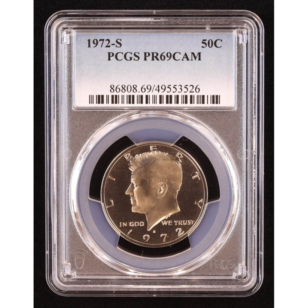 1972-S Kennedy Half Dollar - Deep Cameo Proof (PCGS PR69DCAM) | Pristine Auction