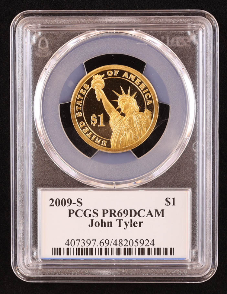 2009-S U.S. Presidential Proof $1 Coin - John Tyler 10th President ...