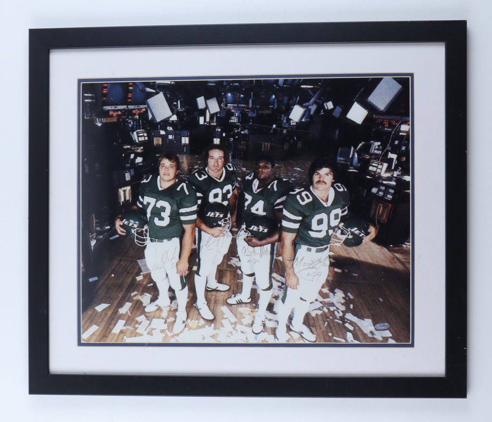 "New York Sack Exchange" Jets Custom Framed Photo Signed By (4) With ...