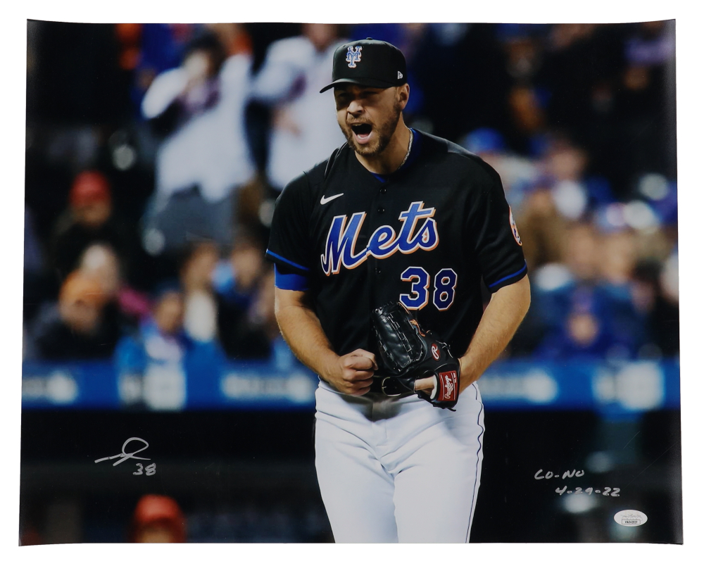 Tylor Megill Signed Mets 16x20 Photo Inscribed "Co-No 4-29-22" (JSA ...
