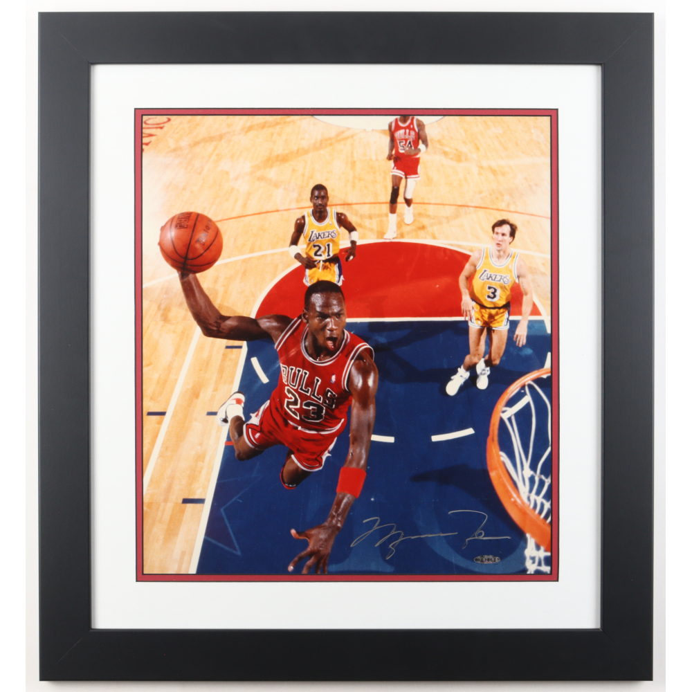 Michael Jordan Signed Bulls Custom Framed Photo (UDA Hologram) | Pristine Auction