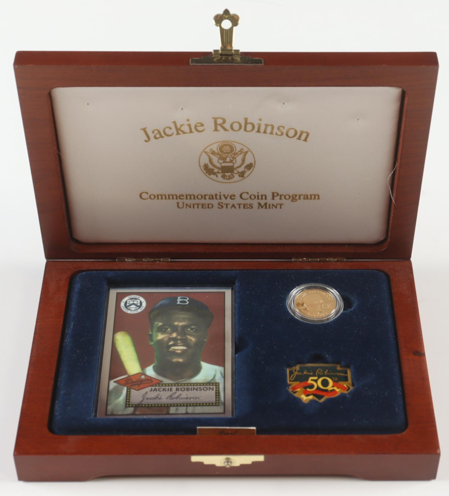 1997-W Jackie Robinson 8.36 gram .900 Fine Gold $5 Proof Coin with ...