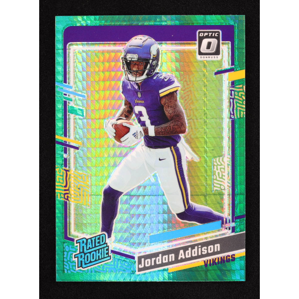 Jordan Addison 2023 Donruss Optic Hyper Green #271 RR RC | Pristine Auction