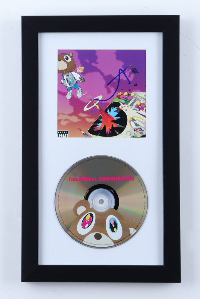 Kanye West Signed "Graduation" Custom Framed CD Album Insert Display ...
