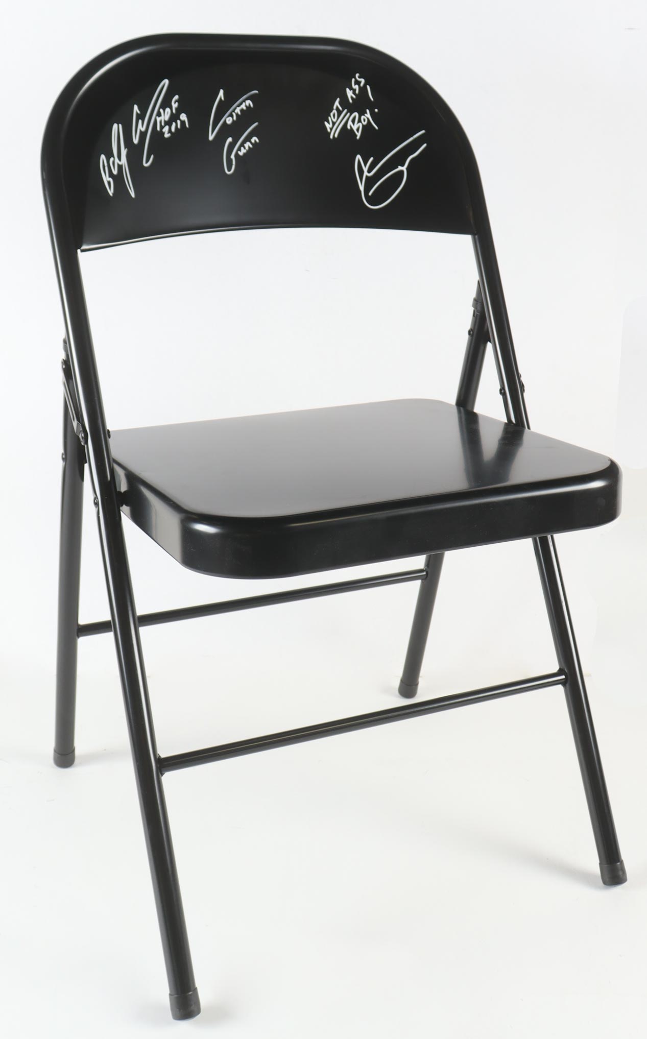 Billy Gunn, Austin Gunn & Colten Gunn Signed Metal Folding Chair With ...