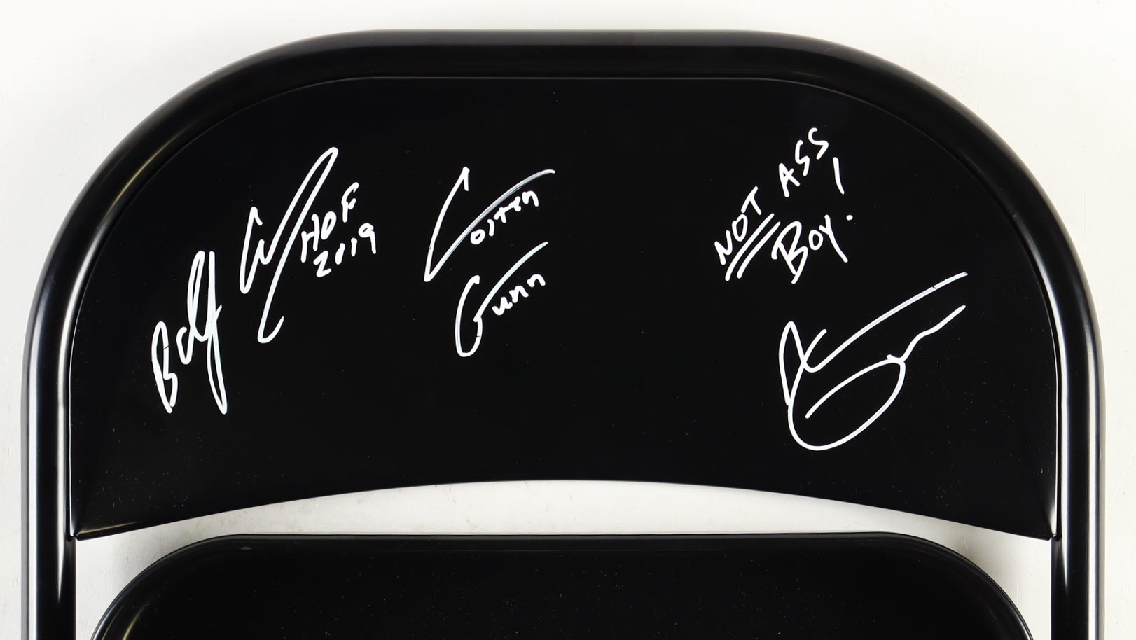Billy Gunn, Austin Gunn & Colten Gunn Signed Metal Folding Chair With ...
