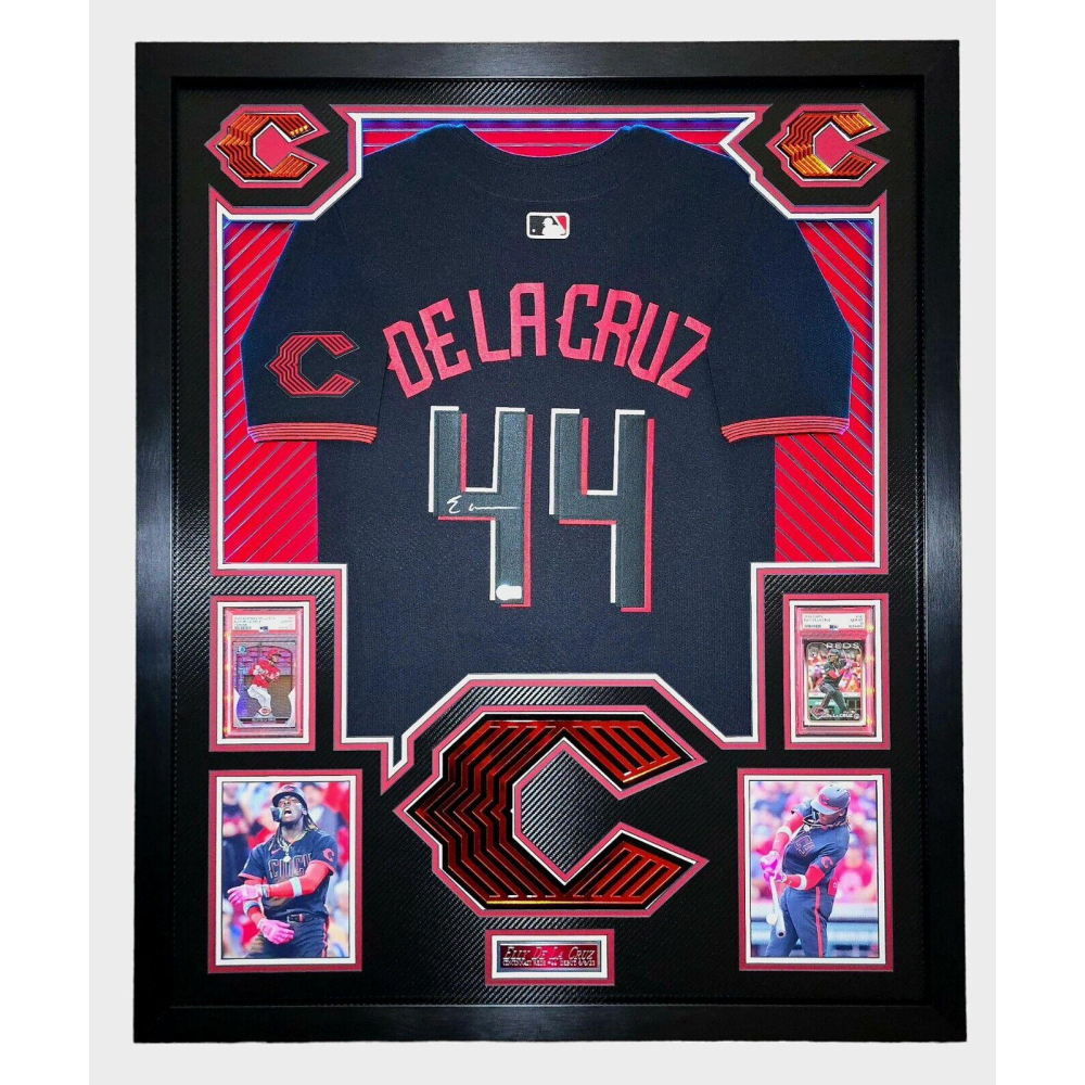 Elly De La Cruz Signed Reds Custom Framed Nike Jersey with LED Display ...