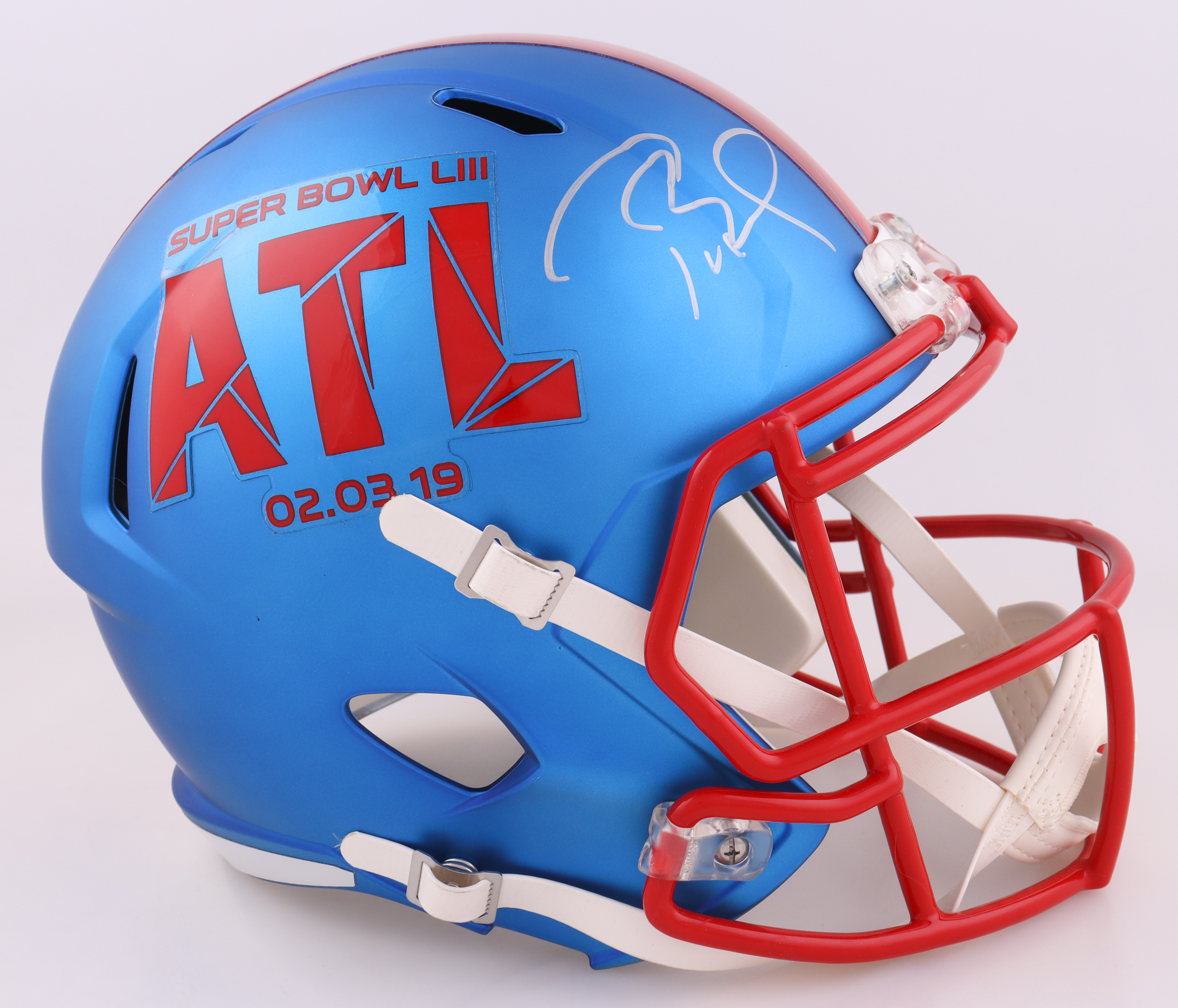 Tom Brady Signed LE Super Bowl LIII Logo Full-Size Speed Helmet #1/53 ...