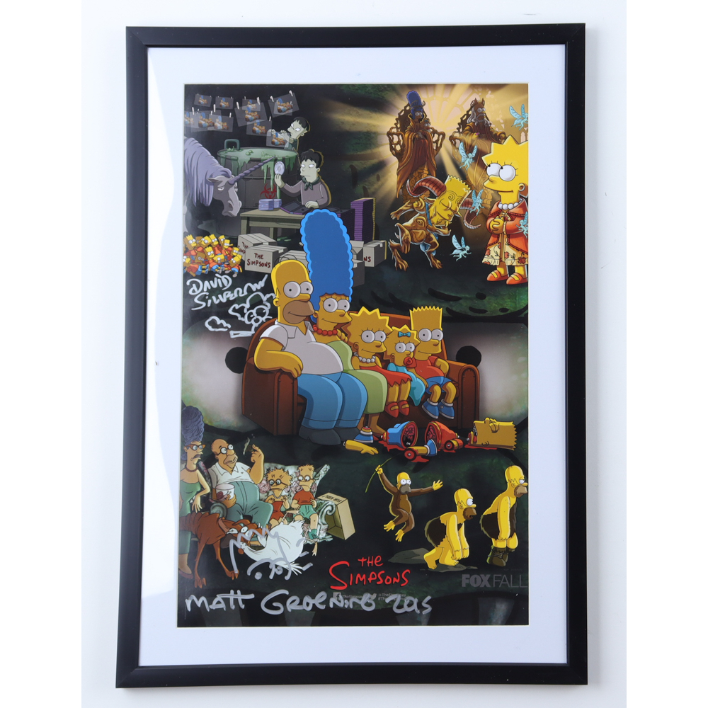 Matt Groening & David Silverman Signed "The Simpsons" Custom Framed ...