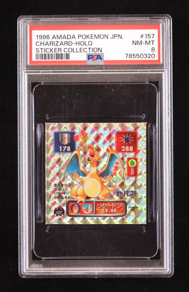 Charizard 1996 Pokemon Amada Sticker Collection Japanese #157 Holo (PSA ...