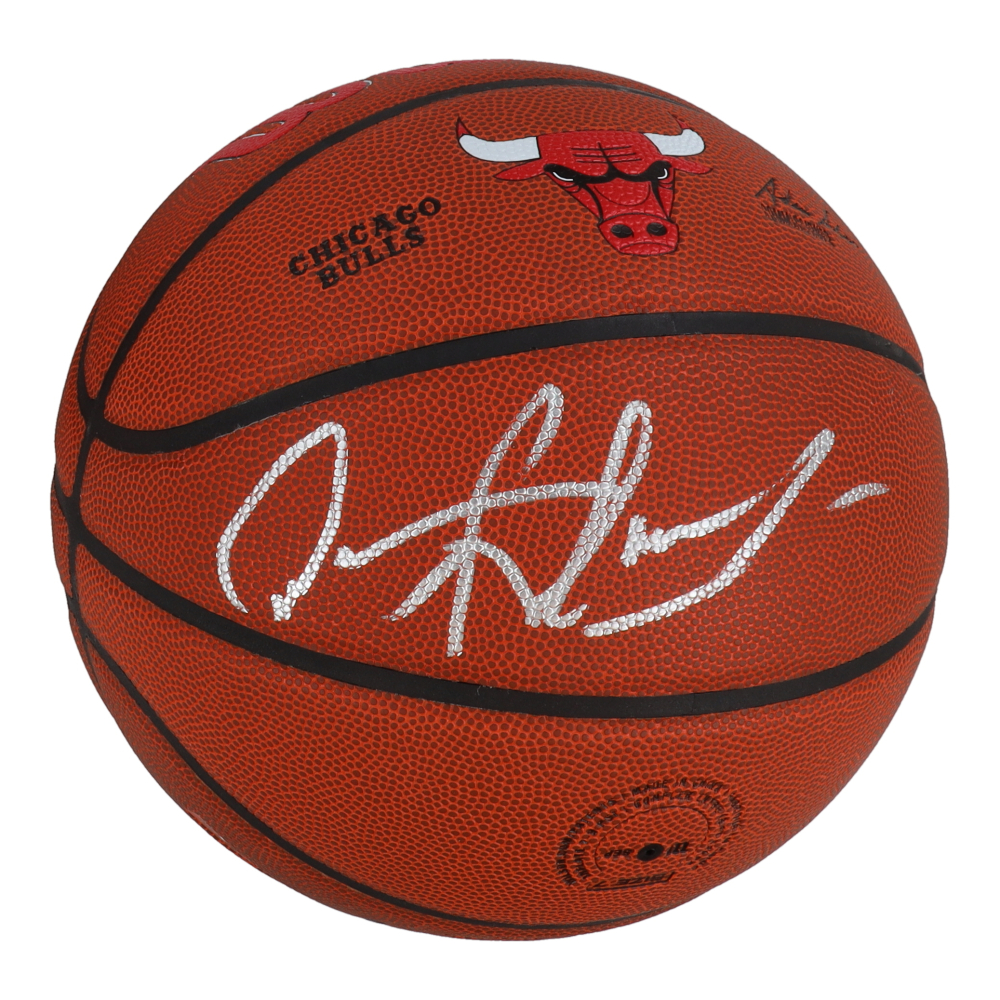 Dennis Rodman Signed Bulls Logo NBA Basketball (Schwartz) | Pristine ...