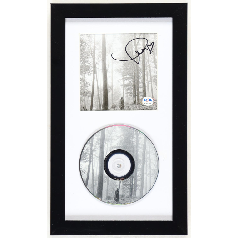 Taylor Swift Signed "Folklore" Custom Framed CD Album Insert Display ...