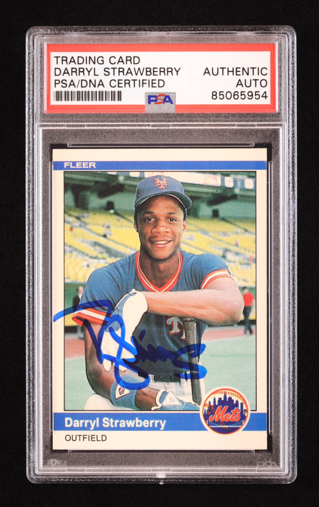 Darryl Strawberry Signed 1984 Fleer #599 RC (PSA) | Pristine Auction