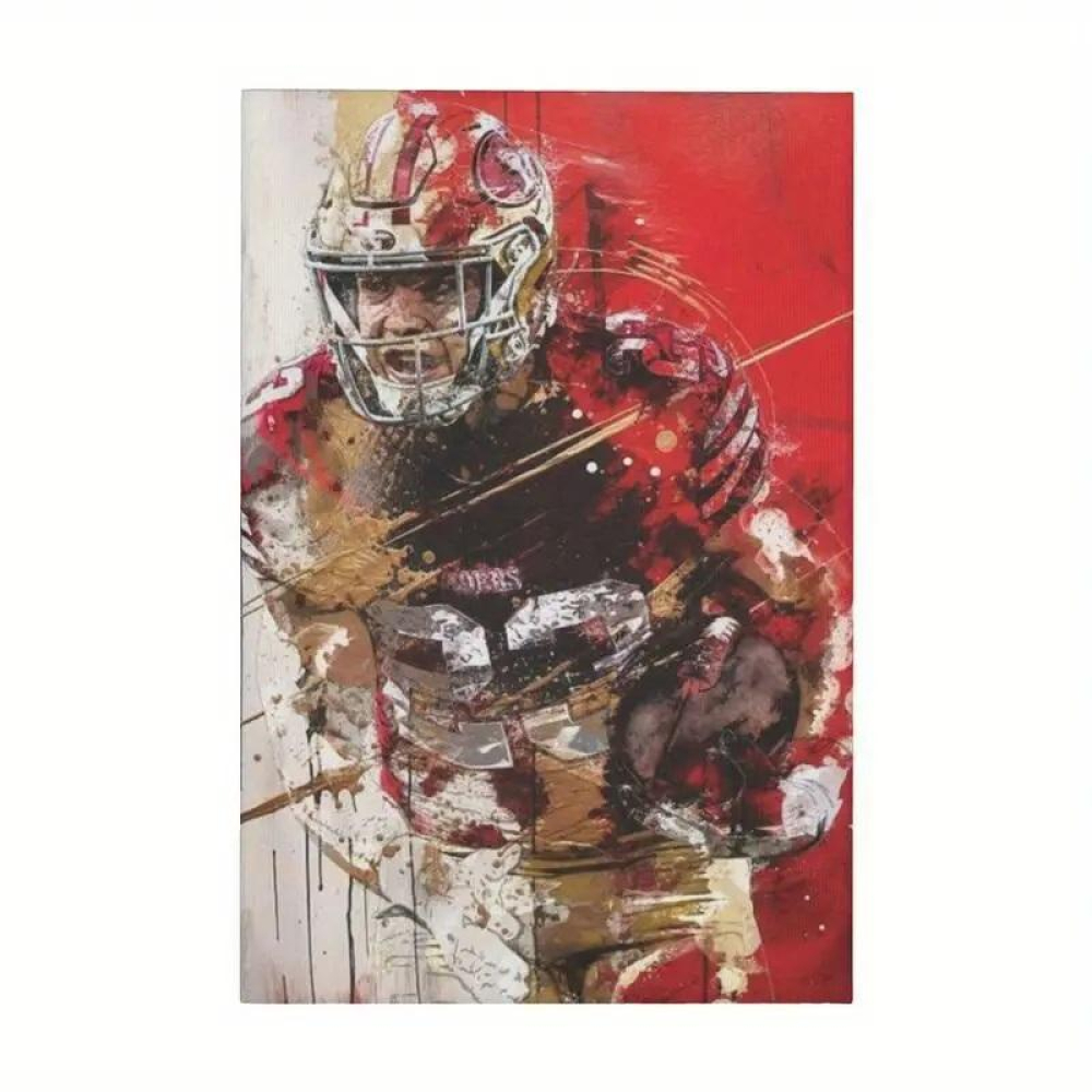 Christian McCaffrey 49ers 12x18 Photo On Rolled Canvas | Pristine Auction
