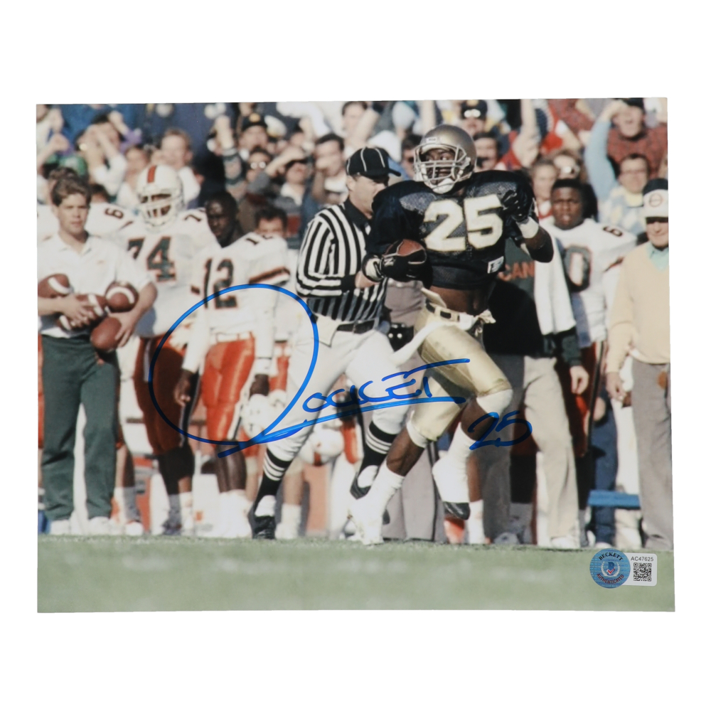 Raghib "Rocket" Ismail Signed Notre Dame Fighting Irish 8x10 Photo ...