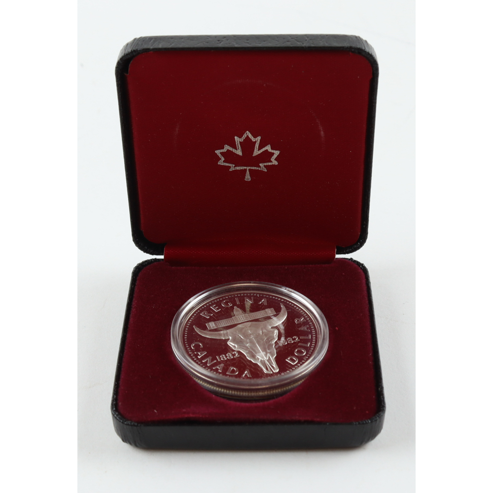 1982 Royal Canadian Mint Regina 100th Anniversary 1$ One Dollar .500 ...