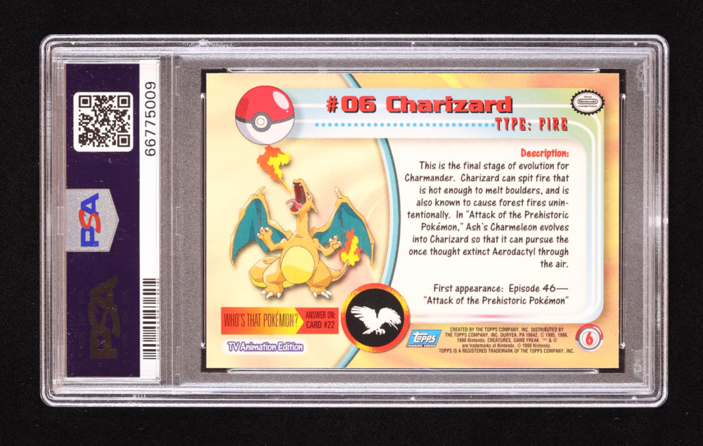 Charizard 2000 Topps Pokemon #6 Series 1 (PSA 9) | Pristine Auction
