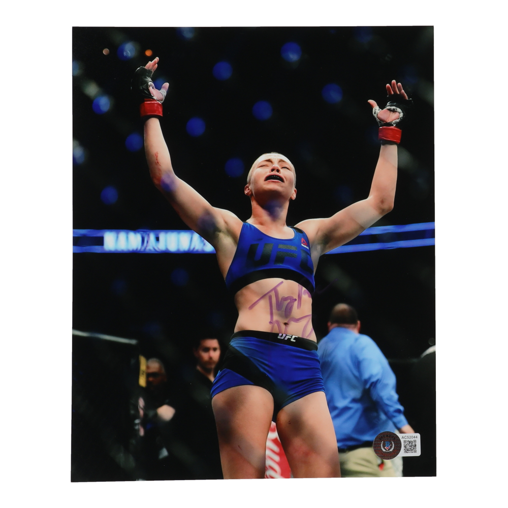 "Thug" Rose Namajunas Signed UFC 8x10 Photo (Beckett) | Pristine Auction