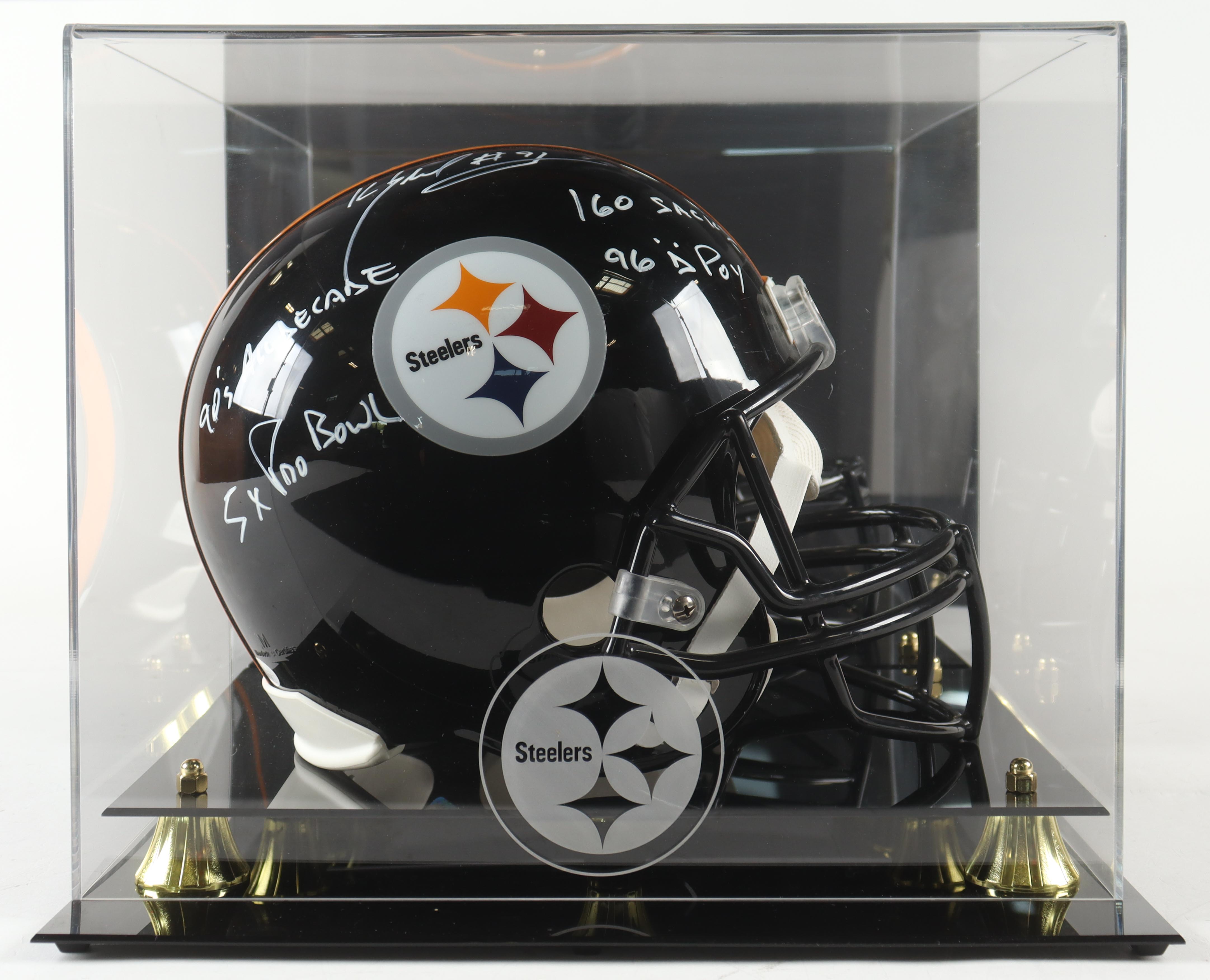 Kevin Greene Signed Steelers Full-Size Helmet With Multiple Career ...