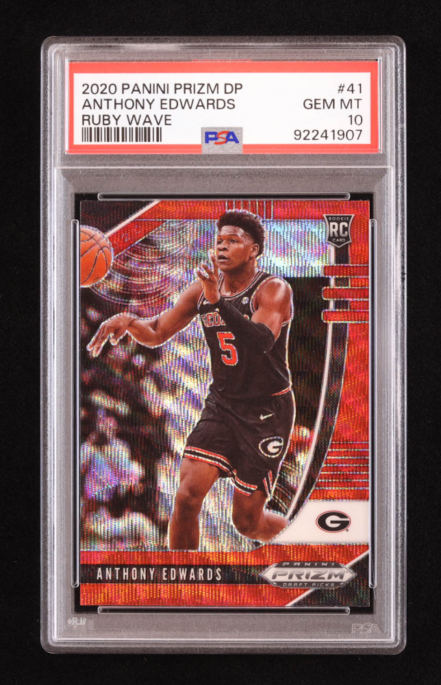 Anthony Edwards 2020-21 Panini Prizm Draft Picks Prizms Ruby Wave #41 ...