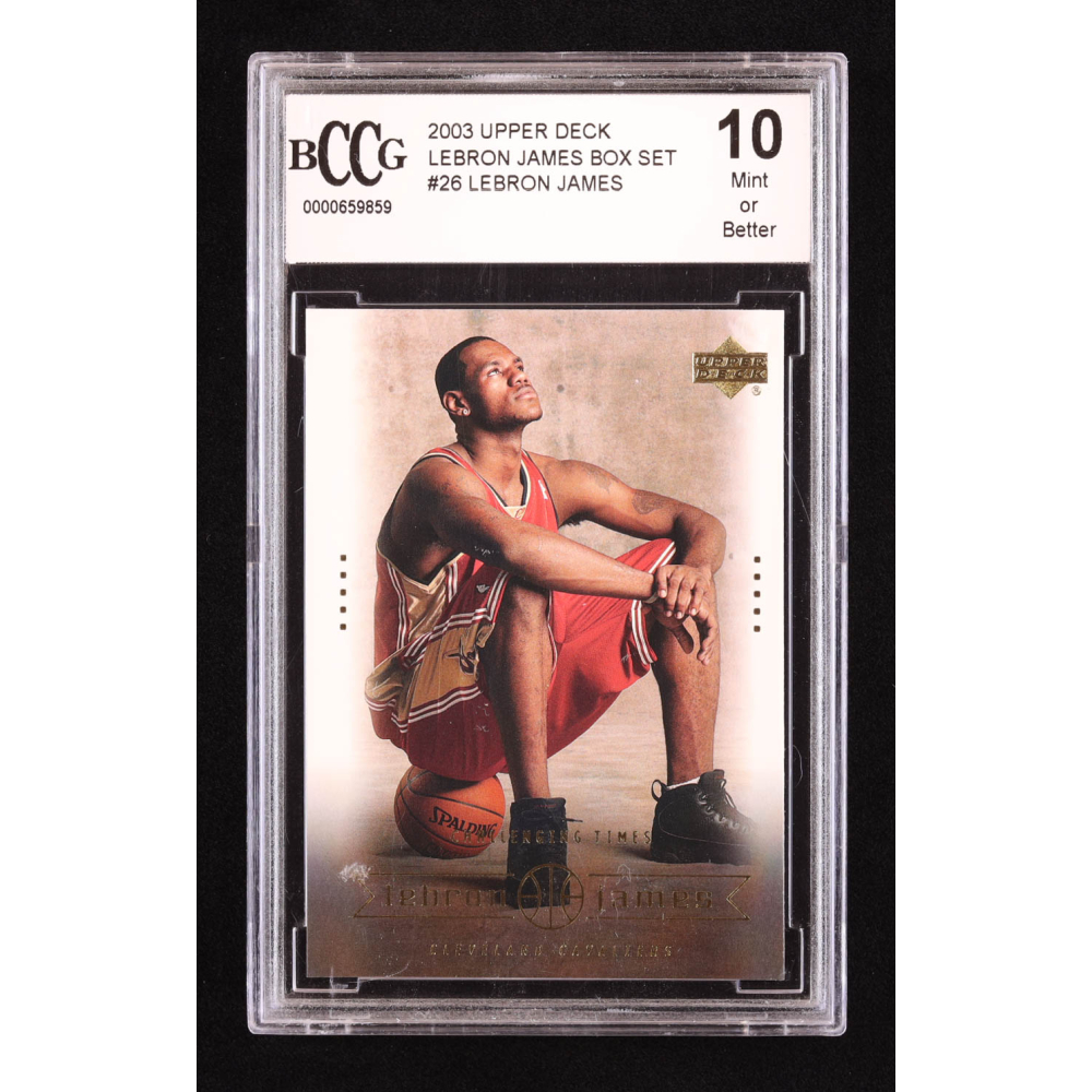 LeBron James 2003 Upper Deck LeBron James Box Set #26 Challenging Times RC (BCCG 10) | Pristine ...