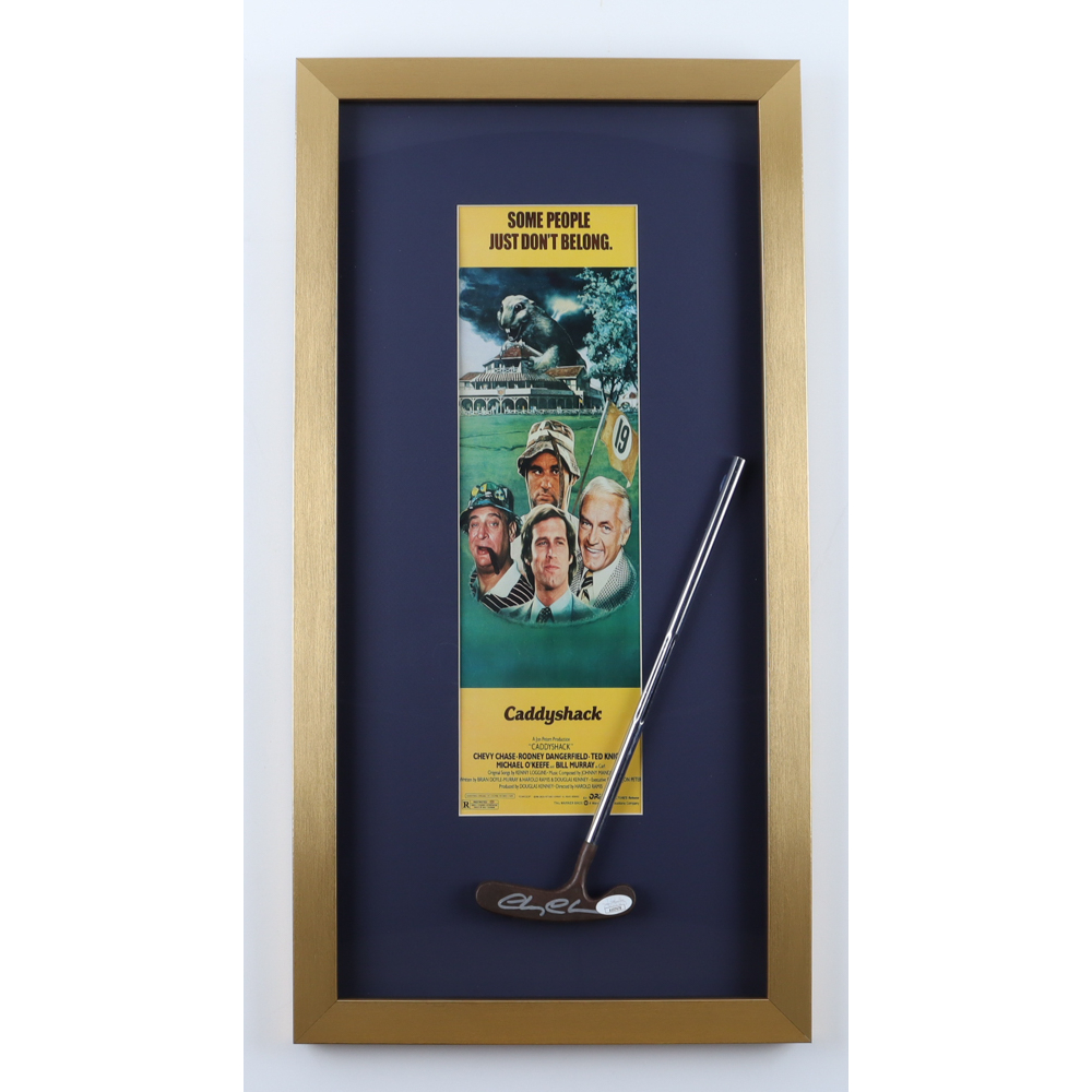 Chevy Chase Signed "Caddyshack" Custom Framed Putter Display With ...