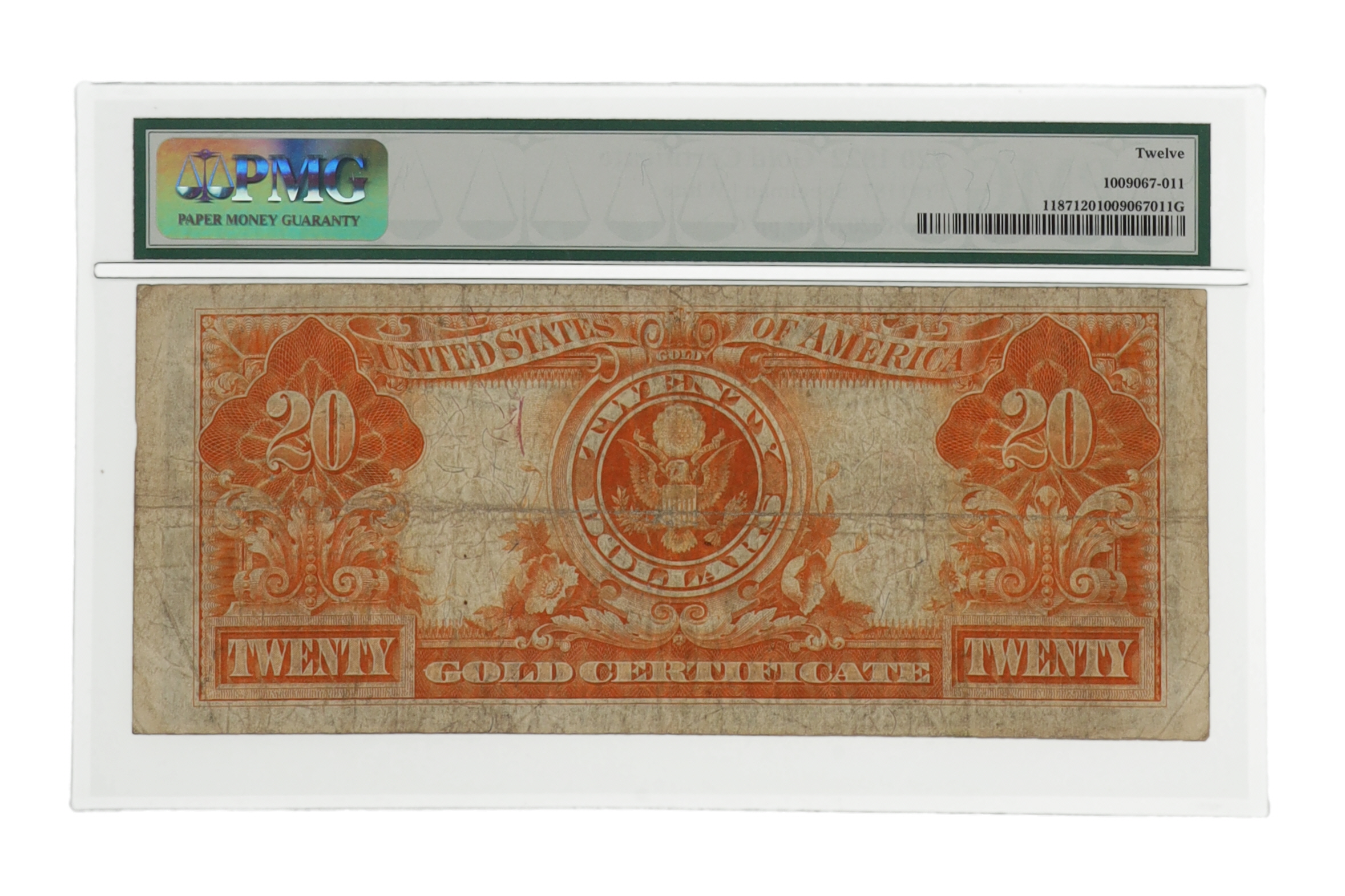 1922 U.S. $20 Gold Certificate - Fr. 1187 Signed: Speelman / White (PMG ...