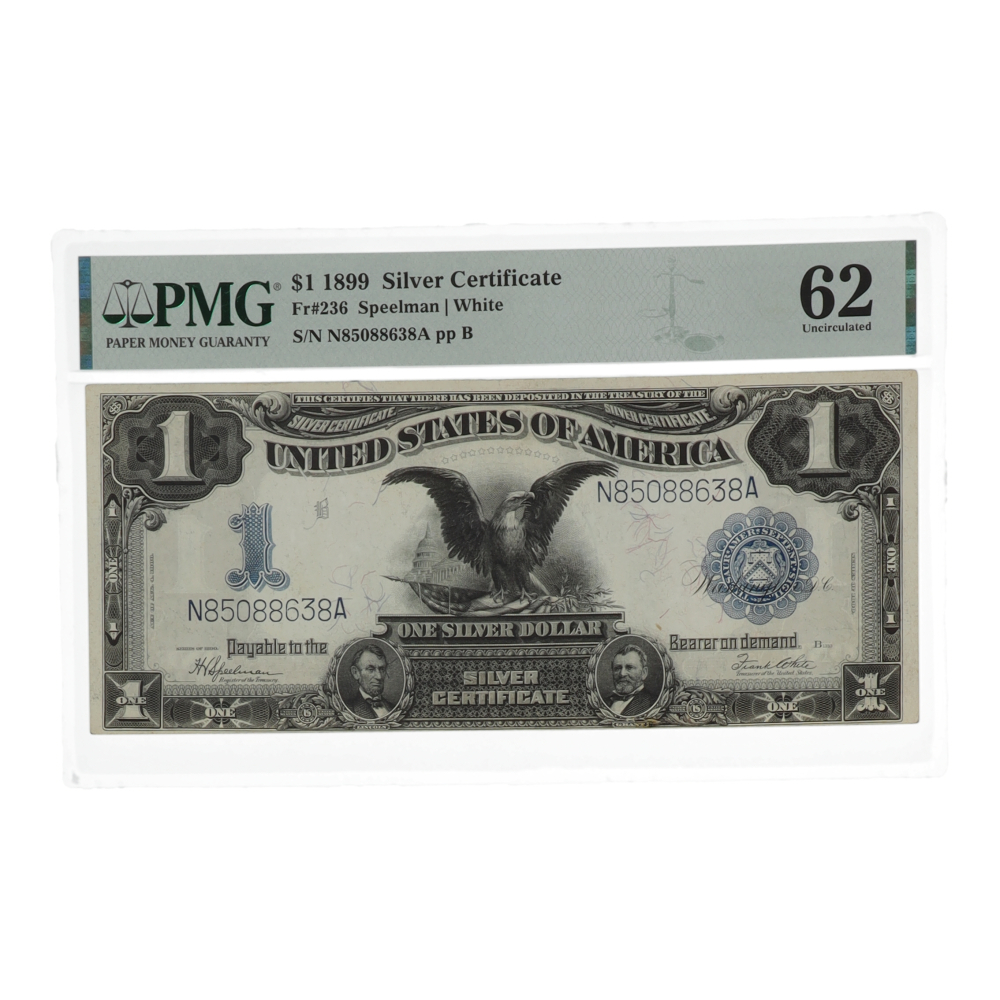 1899 U.S. $1 "Black Eagle" Silver Certificate - Fr. 236 Signed: Speelman / White (PMG ...