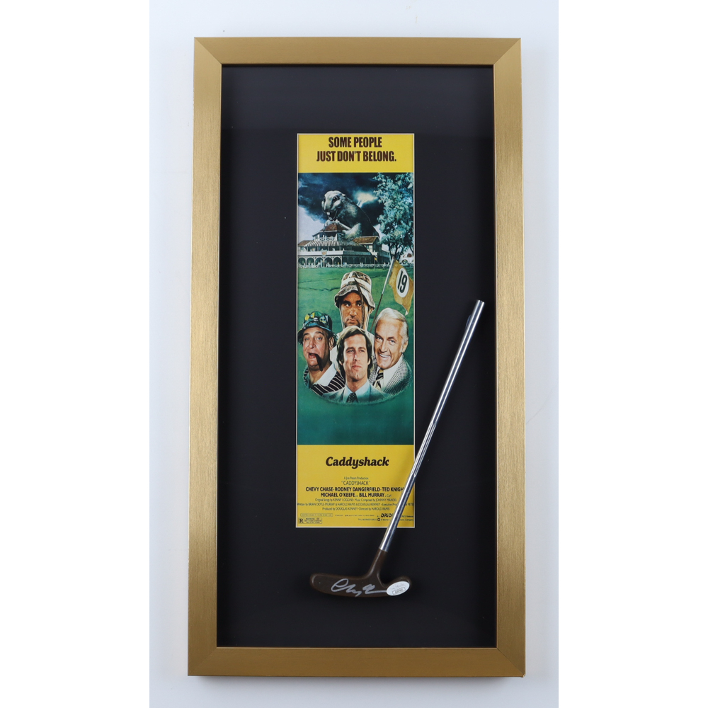 Chevy Chase Signed "Caddyshack" Custom Framed Putter Display With ...