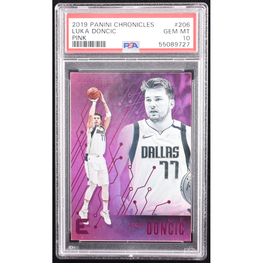 Luka Doncic 2019-20 Panini Chronicles Pink #206 Essentials (PSA 10 ...