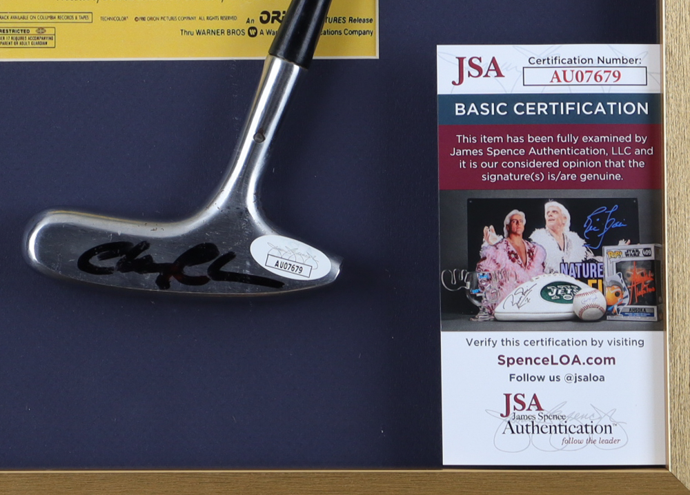 Chevy Chase Signed "Caddyshack" Custom Framed Putter Display With ...
