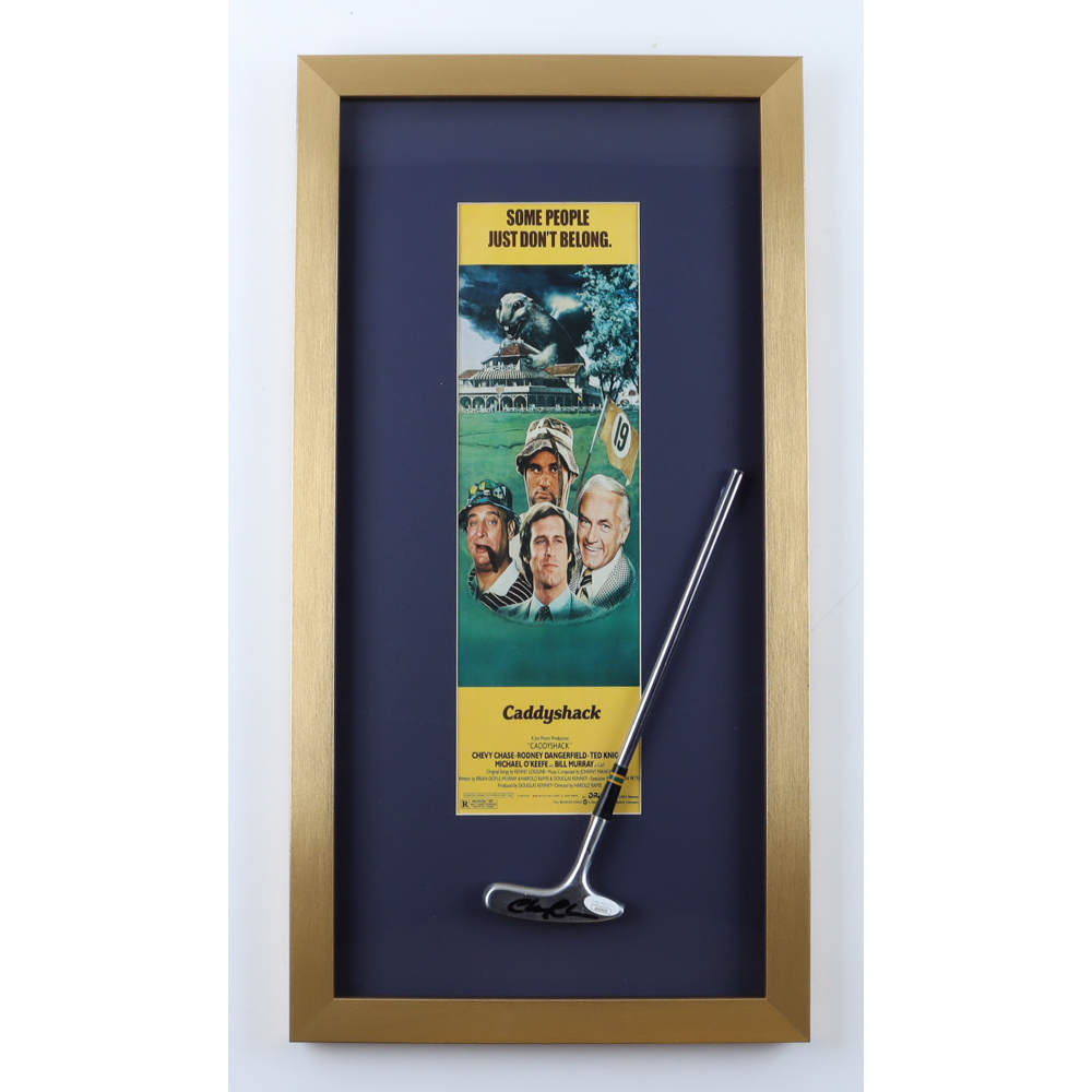 Chevy Chase Signed "Caddyshack" Custom Framed Putter Display With ...