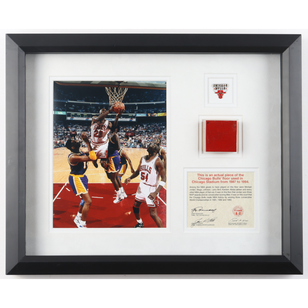 Michael Jordan Bulls Custom Framed Photo Display with 1987-1994 Game ...