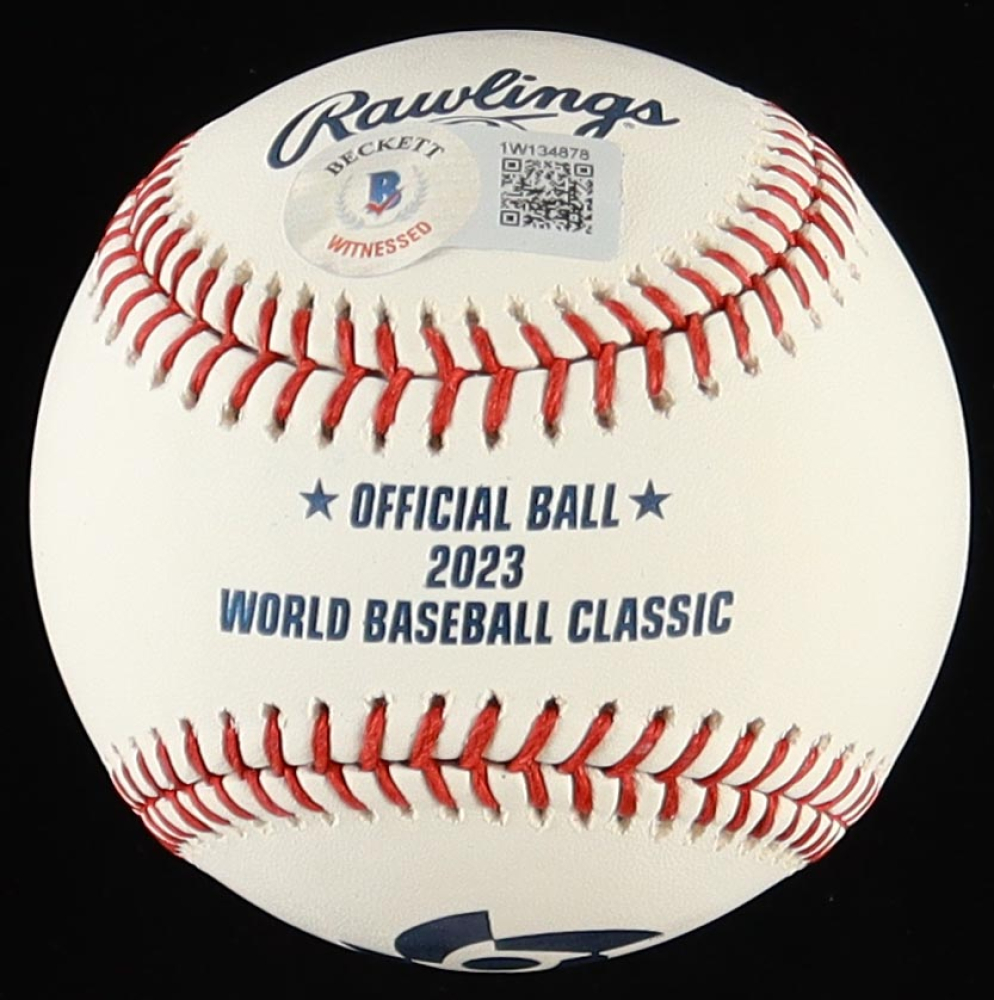 Ronald Acuna Jr. Signed 2023 World Baseball Classic Logo Baseball ...
