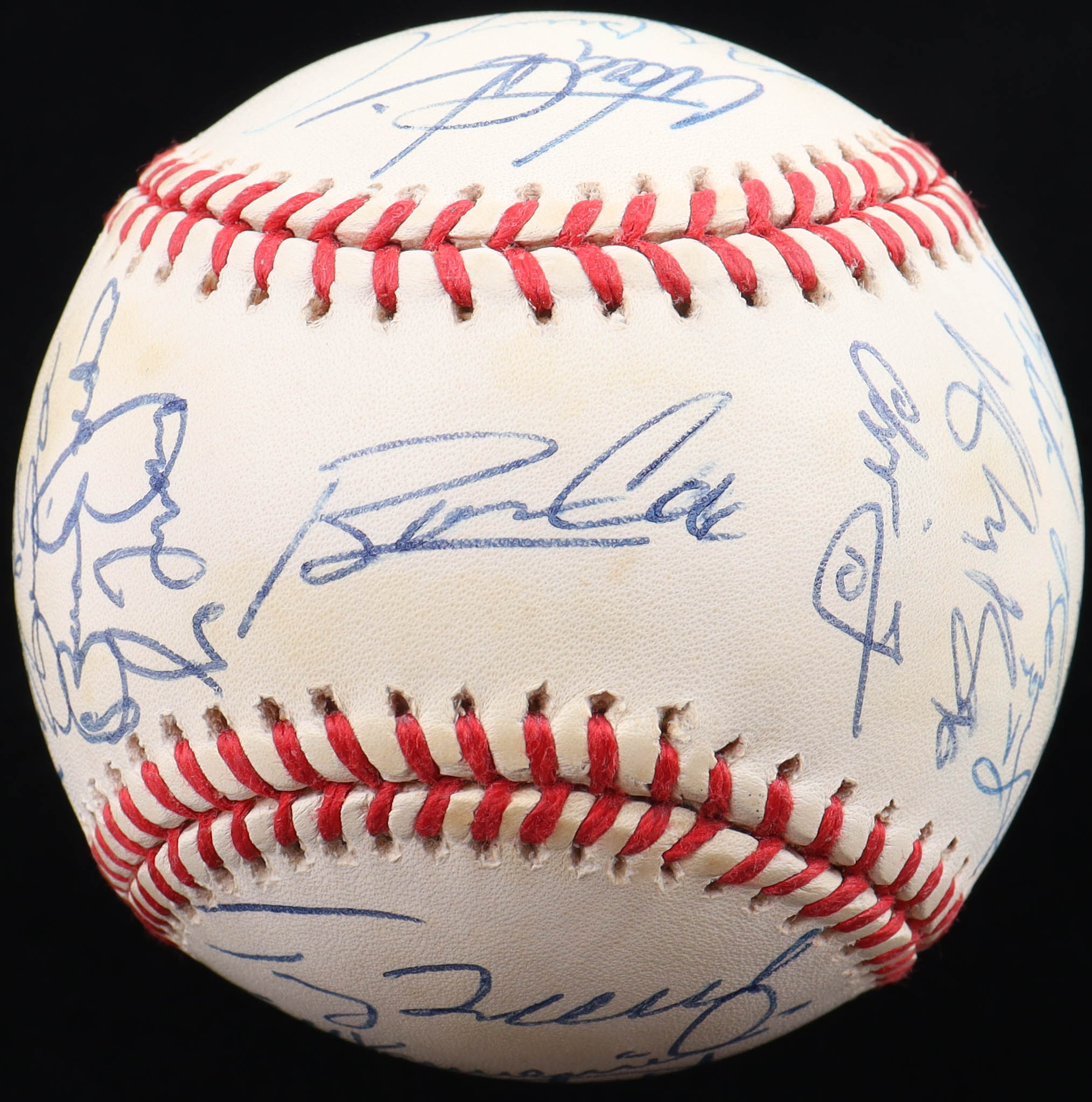 "2000 Braves" OML Baseball Team-Signed By (28) With Bobby Cox, Tom ...