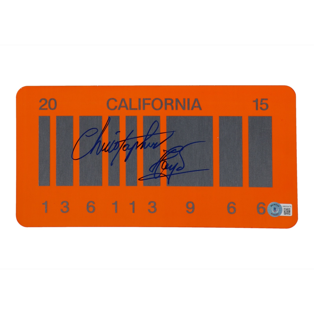 Christopher Lloyd Signed "Back To The Future" License Plate (Beckett ...